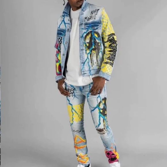 Gftd La | Jackets & Coats | Gftd Lagftd Lightning Denim Jacket Blue ...